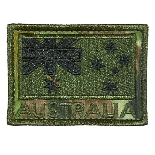 Australian National Flag Green Embroidery Velcro Backed Patch Auscam ...