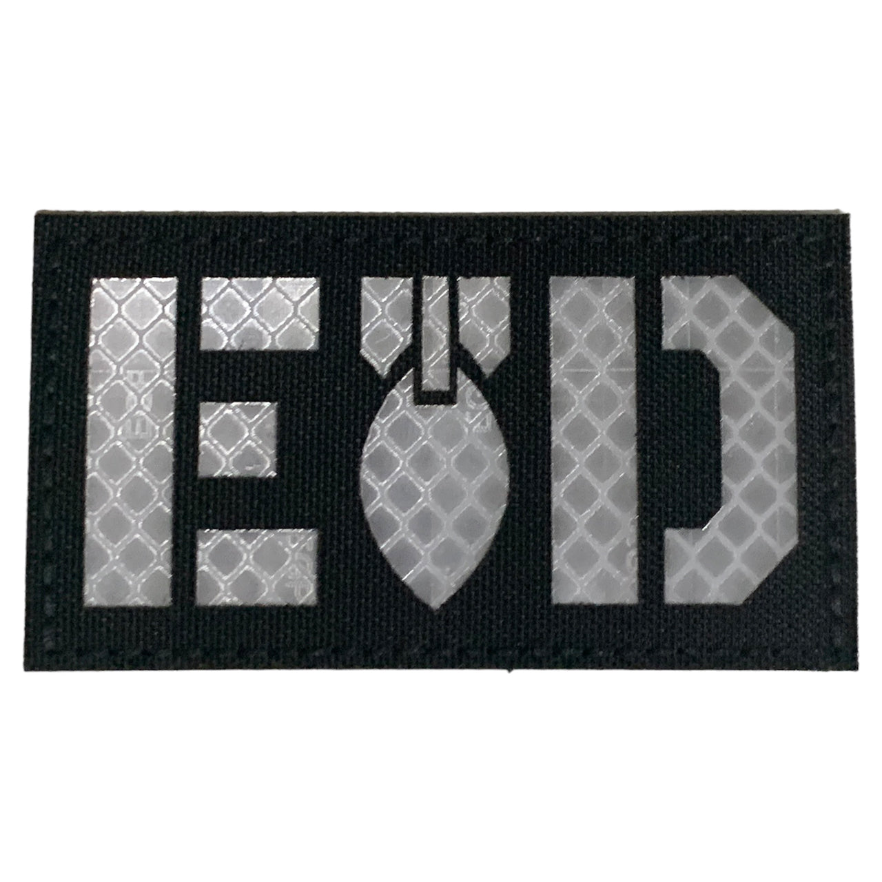 Eod Reflective Laser Cut Patch Hook And Loop Black Defence Q Store