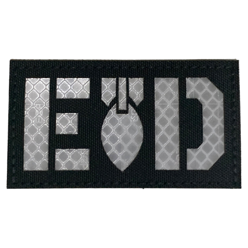 EOD Reflective Laser Cut Patch Hook & Loop Black – Defence Q Store