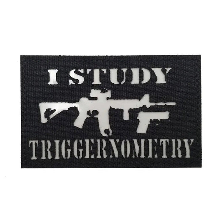 I Study Triggernometry Black Laser Cut Patch Hook & Loop – Defence Q Store