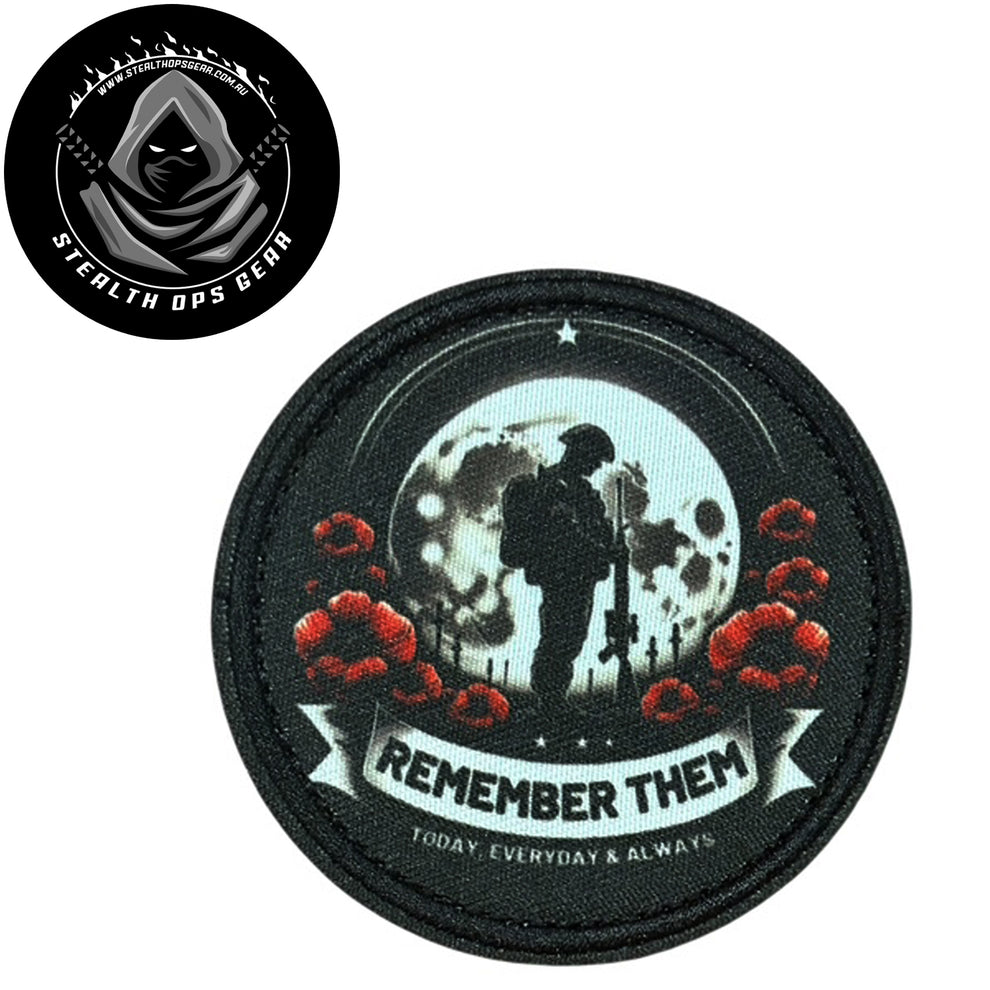 Remember Them Embroidery Morale Patch - Stealth Ops Gear – Defence Q Store